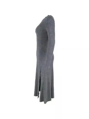 Maje Long-sleeve Knitted Midi Dress