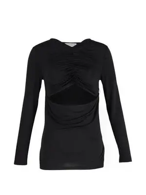 Victoria Beckham Cutout Ruched Top
