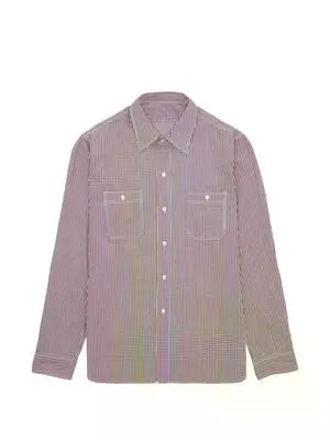 FORTELA Work Plaid Patch-pocket Shirt - Red