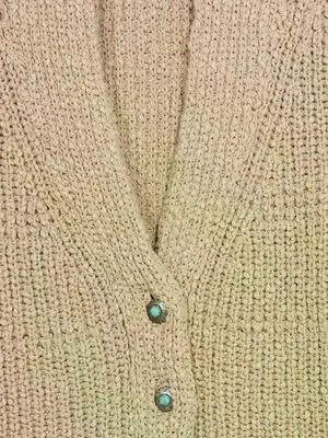 FORTELA Open Knit Button Cardigan - Neutrals