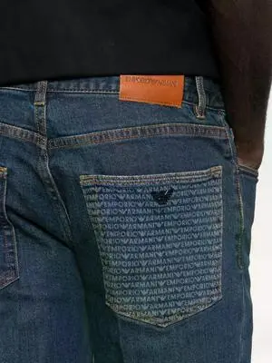 Emporio Armani Five-pocket Logo-patch Denim Jeans