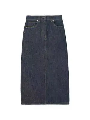 FORTELA Denim Slit Maxi Skirt