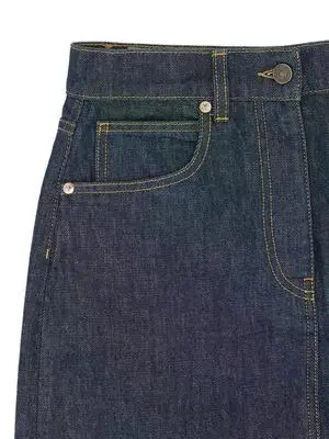 FORTELA Denim Slit Maxi Skirt