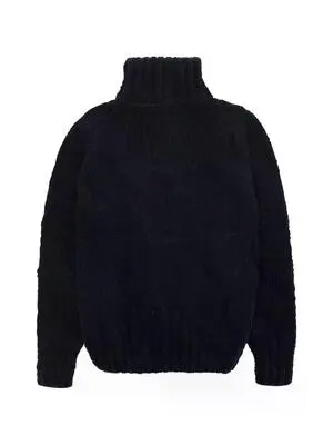 FORTELA Ribbed Turtleneck Sweater - Blue