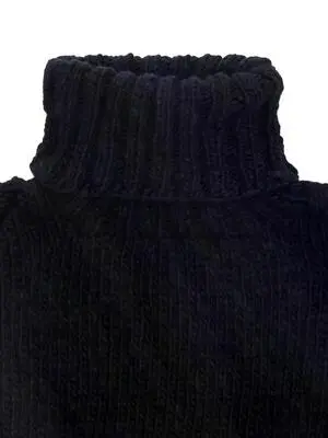 FORTELA Ribbed Turtleneck Sweater - Blue