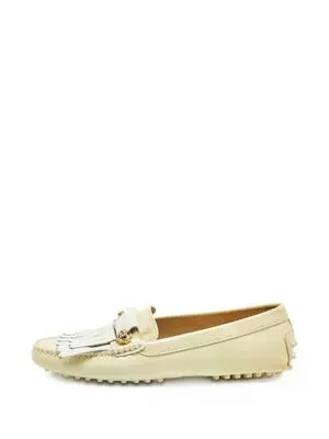 Tod's Gold Tone Flats For Women