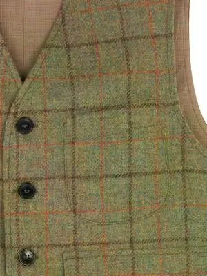 FORTELA Dean Check-pattern Vest - Green