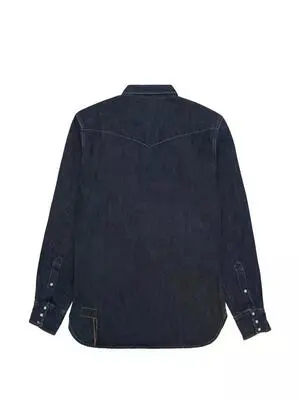 FORTELA Front-pockets Denim Shirt - Blue
