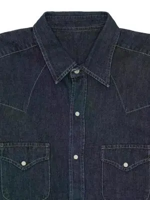 FORTELA Front-pockets Denim Shirt - Blue