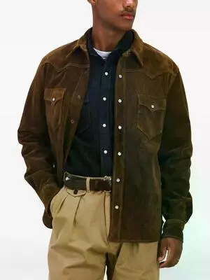 FORTELA Ranch Texan Suede Shirt - Brown