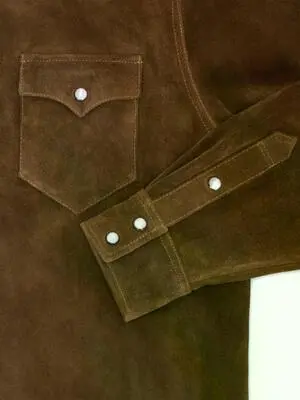 FORTELA Ranch Texan Suede Shirt - Brown