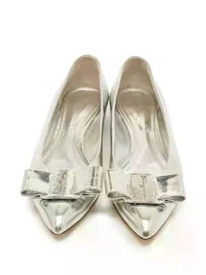 FERRAGAMO Viva Bow Leather Pumps