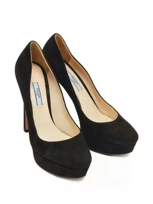 Prada Suede Platform Pumps