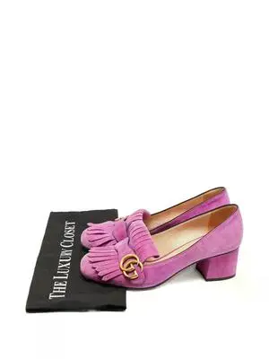 Gucci Gg Marmont Suede Pumps