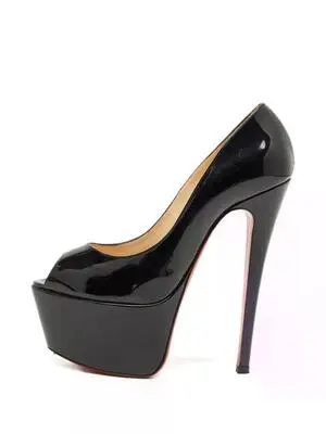 CHRISTIAN LOUBOUTIN Vendome Platform Peep-toe Heeled Pumps