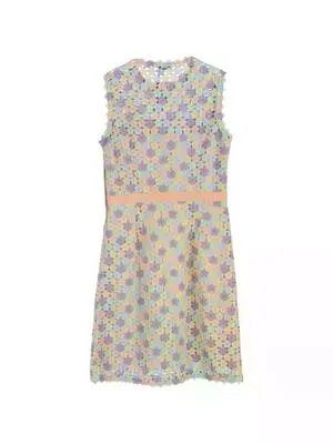Moschino Floral Macrame Sheath Mini Dress