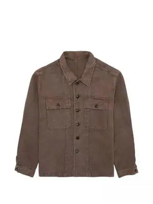 FORTELA Front Pockets Logo Button Shirt
