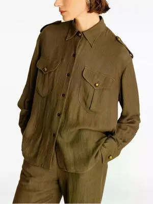 FORTELA Luke Pockets Shoulder Shirt - Green