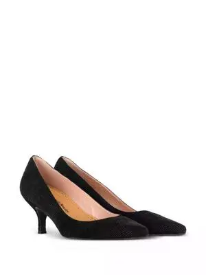 RUSSELL & BROMLEY Textured Leather Kitten Heel Pumps
