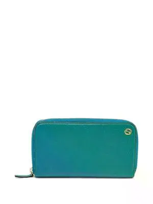 Gucci Interlocking G Leather Wallet - Blue