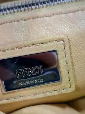 Fendi Mini Peekaboo Shearling Tote Bag