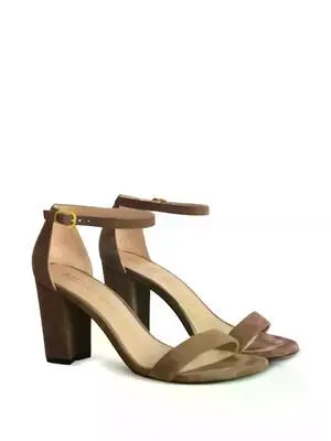 STUART WEITZMAN Block-heel Suede Sandals