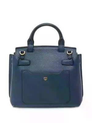 Mcm Flap Calf Leather Satchel