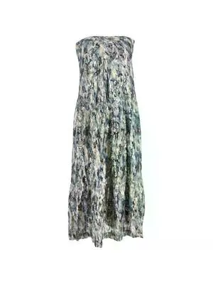 Ba&sh Printed Strapless Midi Dress