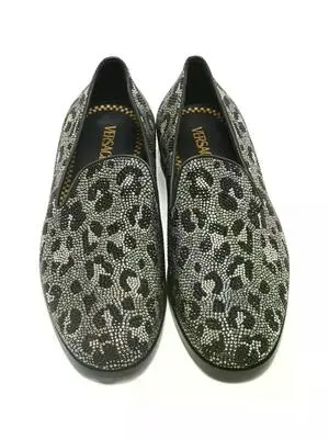 Versace Crystal-embellished Loafers