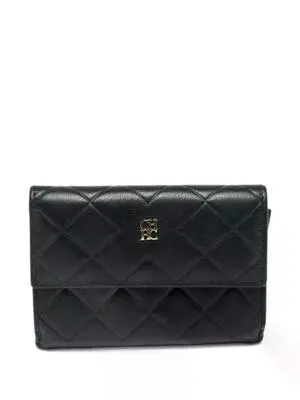 Carolina Herrera Quilting Logo-plaque Wallet - Black
