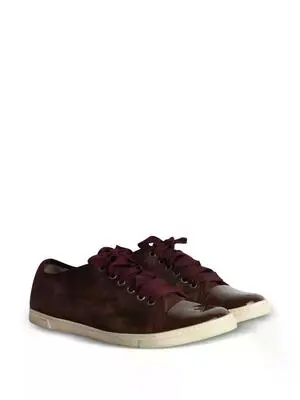 LANVIN Suede Lace-up Sneakers