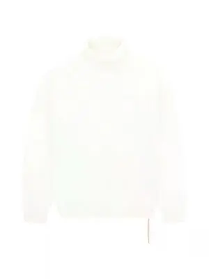 FORTELA Mallory Pocket Ribbed Turtleneck Sweater - Neutrals