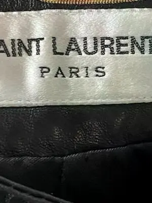 Saint Laurent Pleated Leather Trousers