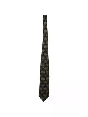 Ermenegildo Zegna Printed Silk Tie - Grey