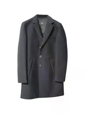 BOSS Single-breasted Textured Coat