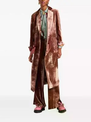 La DoubleJ Tassel-detail Velvet Coat