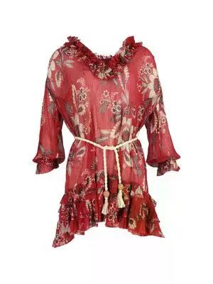 Zimmermann Floral-print Ruffled Mini Dress