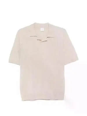 Eleventy Short-sleeved Polo-neck T-shirt - Neutrals