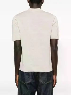 Eleventy Short-sleeved Polo-neck T-shirt - Neutrals