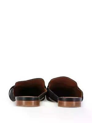 MALONE SOULIERS Suede Flat Mules - Black