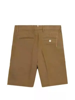FORTELA Pleated Cotton Bermuda Shorts