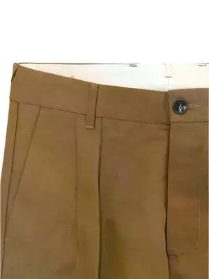 FORTELA Pleated Cotton Bermuda Shorts