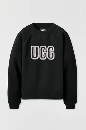 UGG Logo Applique Relaxed Crew Neck Pullover