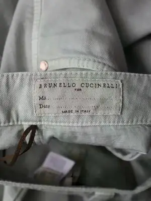 Brunello Cucinelli Button-fastening Straight Leg Jeans - Green