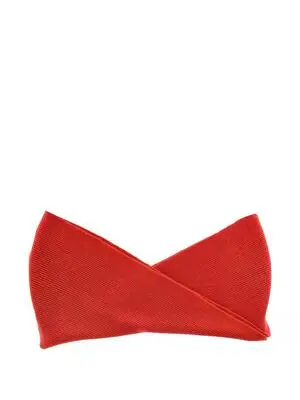 JOSEPH Ribbed Scarf - Red