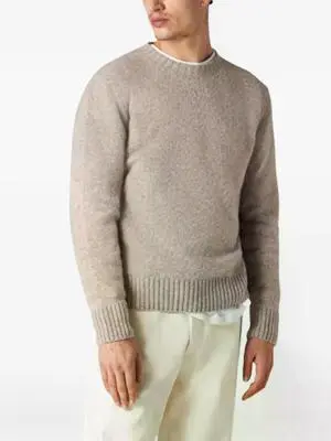 FORTELA Ribbed Merino Wool Crew Neck Sweater