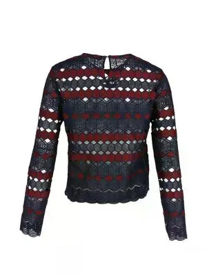 Sandro Lace-detail Long-sleeved Blouse