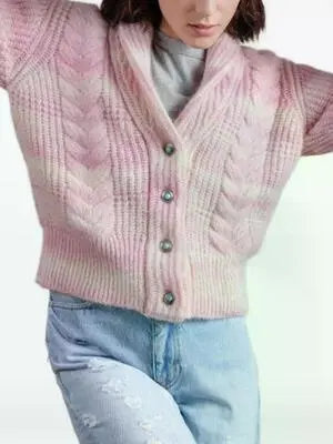 FORTELA V-neck Button Cardigan With Shawl Collar