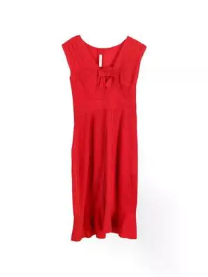 Prada Bow V-neck Dress