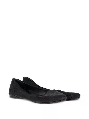 Saint Laurent Glittering Leather Ballerinas